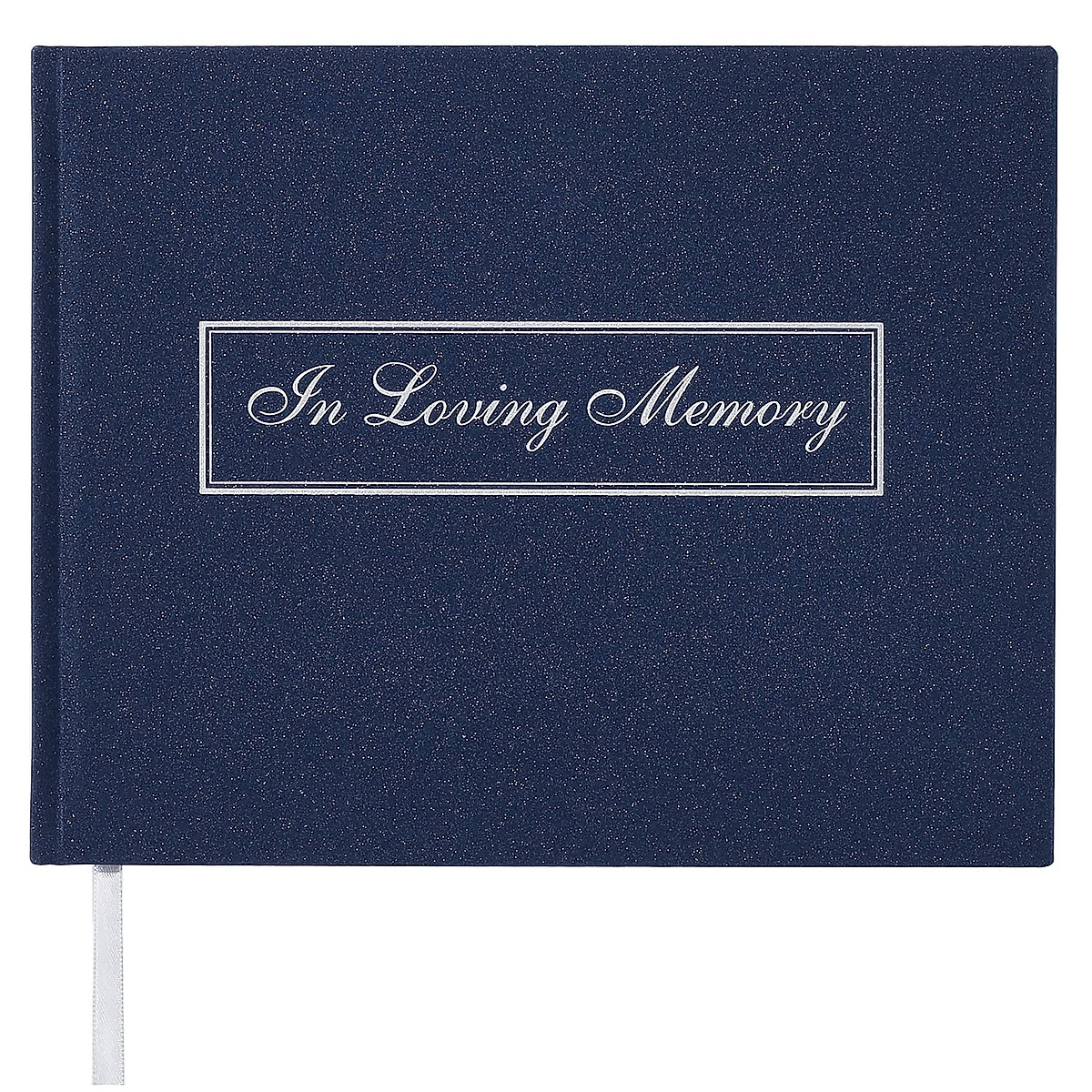 Spacobo Funeral Guest Book for Memorial Service in Loving Memory Guest Book for Funeral Guest Sign in Book (Book, Navy)