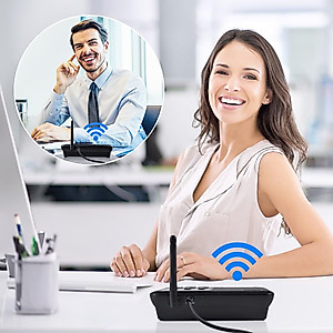 Wuloo Intercoms Wireless for Home 1 Mile Range 22 Channel 100 Digital Code Display Screen, Wireless Intercom System for Home House Business Office, Room to Room Intercom Communication(3Stations Black)