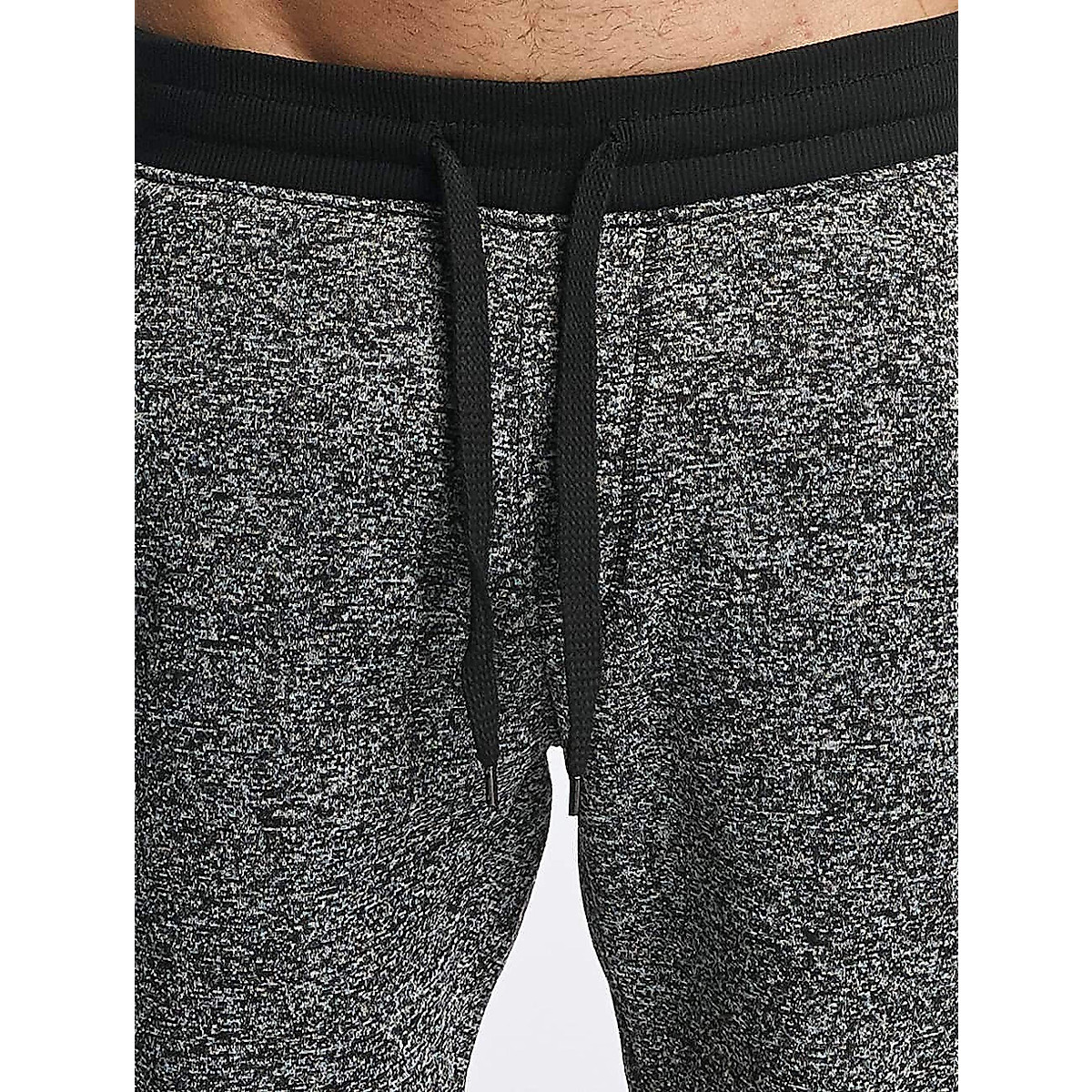 Southpole mens Basic Fleece Marled Jogger Sweatpants, Black(marled), Large US