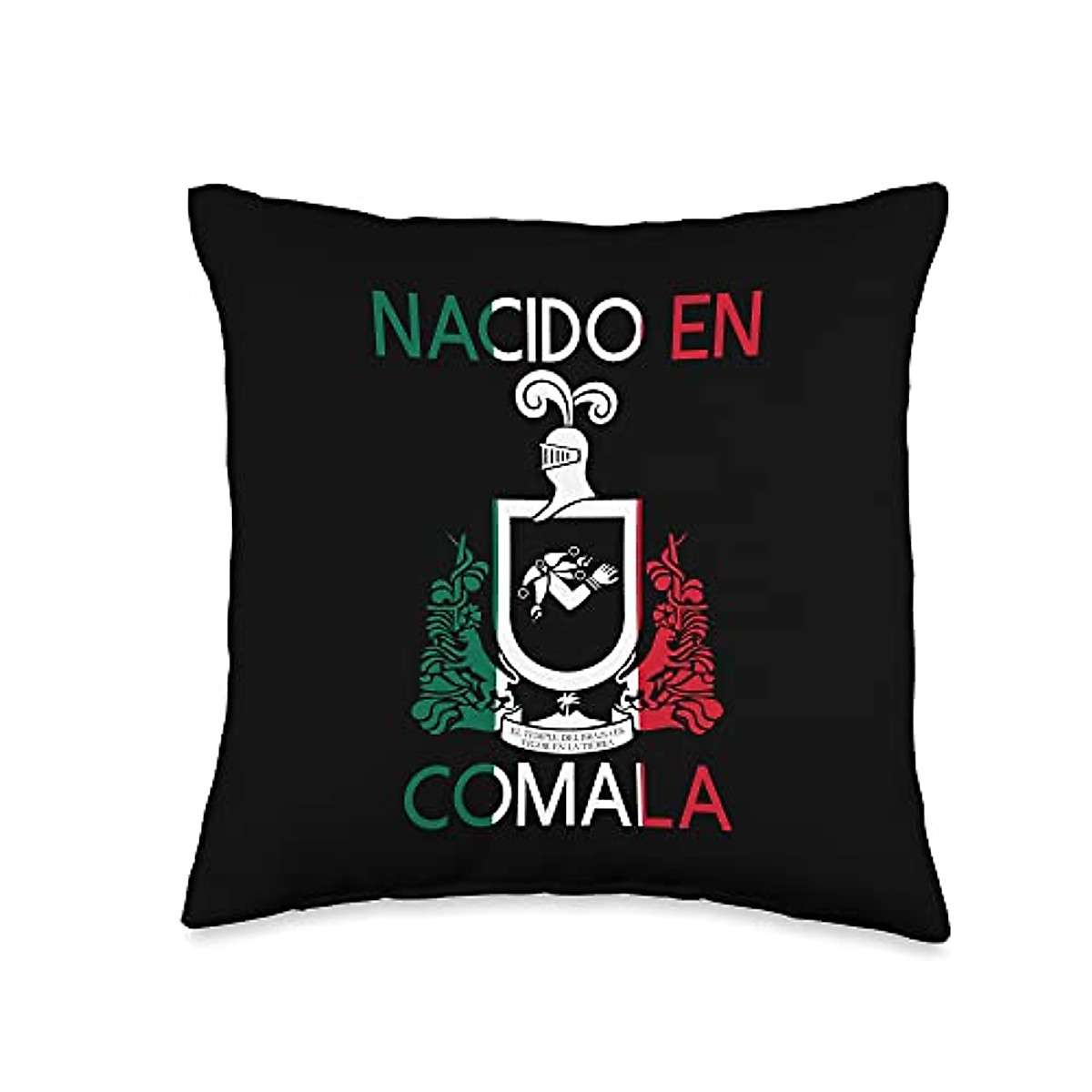 Mexican Pride Camisa Comala Colima Estado De Mexico Escudo Eagle Aguila Throw Pillow, 16x16, Multicolor