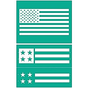 BOOLOOEN Silk Screen Stencils Self-Adhesive Mesh Transfer Stencil Reusable Washable Mesh Stencil for Wood Fabric DIY Home Decor 2pcs set 8.5x11inch (U.S. Flag)