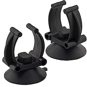 OIIKI 10 PCS Aquarium Heater Suction Cups with Clips, Air Hose Tube Holders Clamps for Fish Tank (Black)