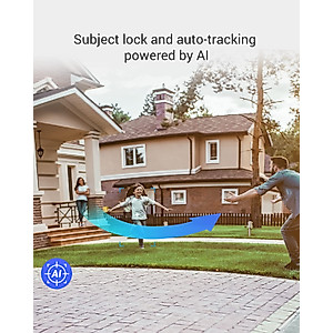 EZVIZ Outdoor Auto-Tracking Camera, 2K, 12 Pre-Set dots Tracking,360° Visual Coverage, Waterproof, Color Night Vision, AI-Powered Person and Vehicle Detection,Two-Way Talk| C8W Pro 2K (6mm)