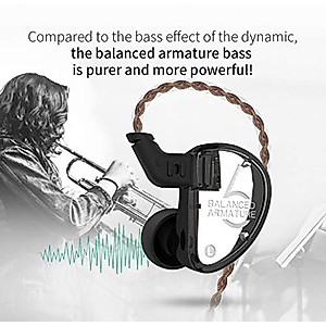 KZ IEM Earphone 3BA Balanced Armature Headphone HD Sound in Ear HiFi Stereo Noise Cancelling Earbuds AS06 Triple-Driver Universal-Compatible with Smartphones (Cyan with MIC)