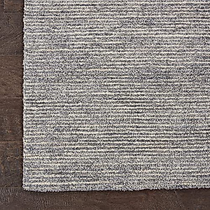 Nourison Weston Solid Silver Birch 8' x 10'6" Area -Rug, Easy -Cleaning, Non Shedding, Bed Room, Living Room, Dining Room, Kitchen (8x11)