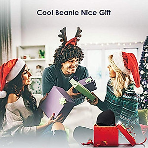 HANPURE Bluetooth Beanie Mens Women Gifts, Stocking Stuffers Bluetooth Headphones Beanie Black