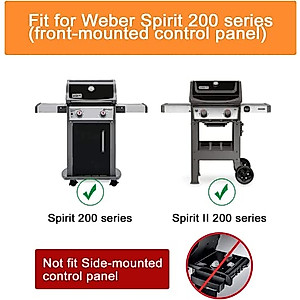 Hisencn 69785 18 Inch Grill Burner for Weber Spirit I & II & GS4 Spirit II 200 Series, Spirit E-210, E-220, Spirit S-210, S-220 Gas Grills with Up Front Controls, 304 Stainless Steel Weber Grill Parts