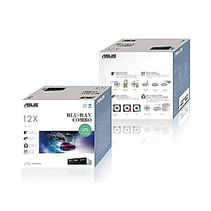 Asus Internal Blu-Ray Combo (12x BD-R (DL), 16x DVD+/-R, BDXL - 90DD0230-B20010 - Black