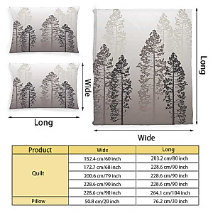 Country Microfiber Comforter Cover Set Full/Queen Size, 3Pcs Warm Taupe Duvet Cover Set Boho Comforter with 2 Pillowcases Queen(90"X90")