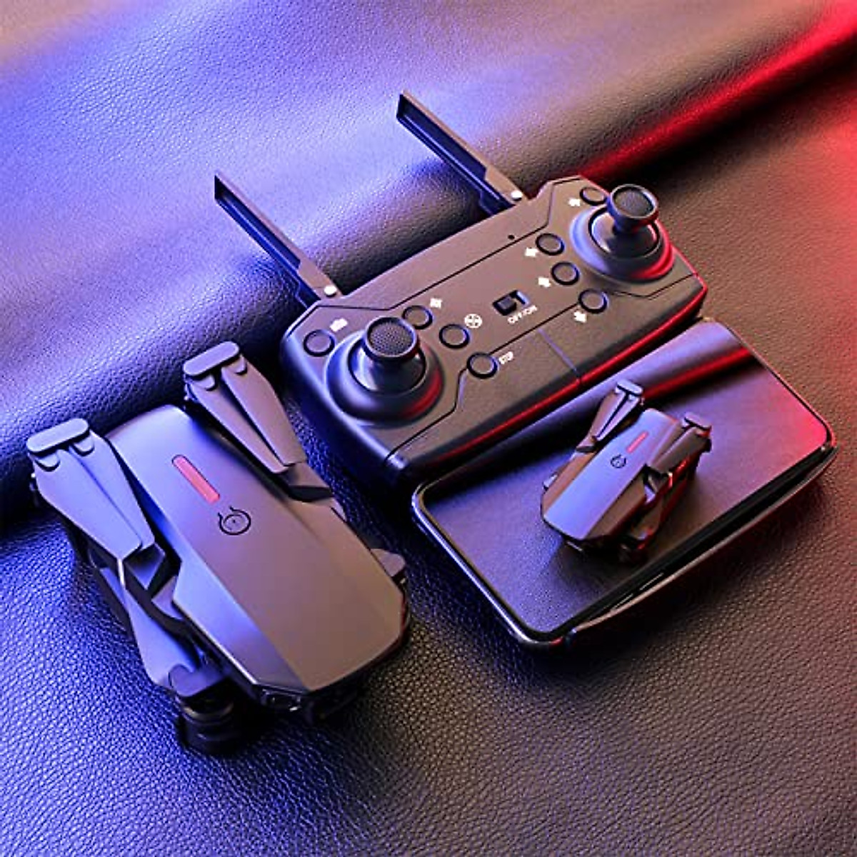 Mini Drone with Dual 4K HD FPV Camera Christmas New Year Birthday Gifts for Boys Girls, Remote Control Toys One Key Start Speed Adjustment Headless Mode, Quadcopter 40 Mins Long Flight (Black)