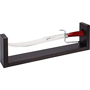 Berkel Superior Champagne Sabre Elegance Red Stainless Steel, Luxury Accessory for Quality Tasting of Champagne or Sparkling Wines, Opening of Bottles, Non-Sharp. Used for theatrical purposes.