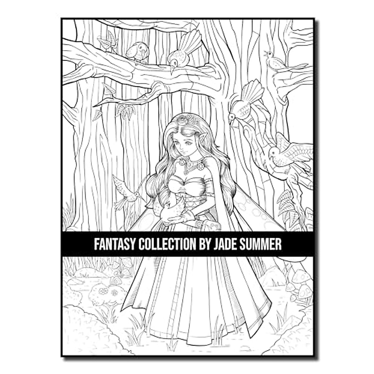 Fantasy Collection: An Adult Coloring Book with 100+ Incredible Coloring Pages of Mermaids, Fairies, Vampires, Dragons, and More!