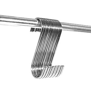 Heavy Duty S-Hooks for Hanging – Comes in 1 3/4 Inch – Stainless Steel Finish (5 Pack)