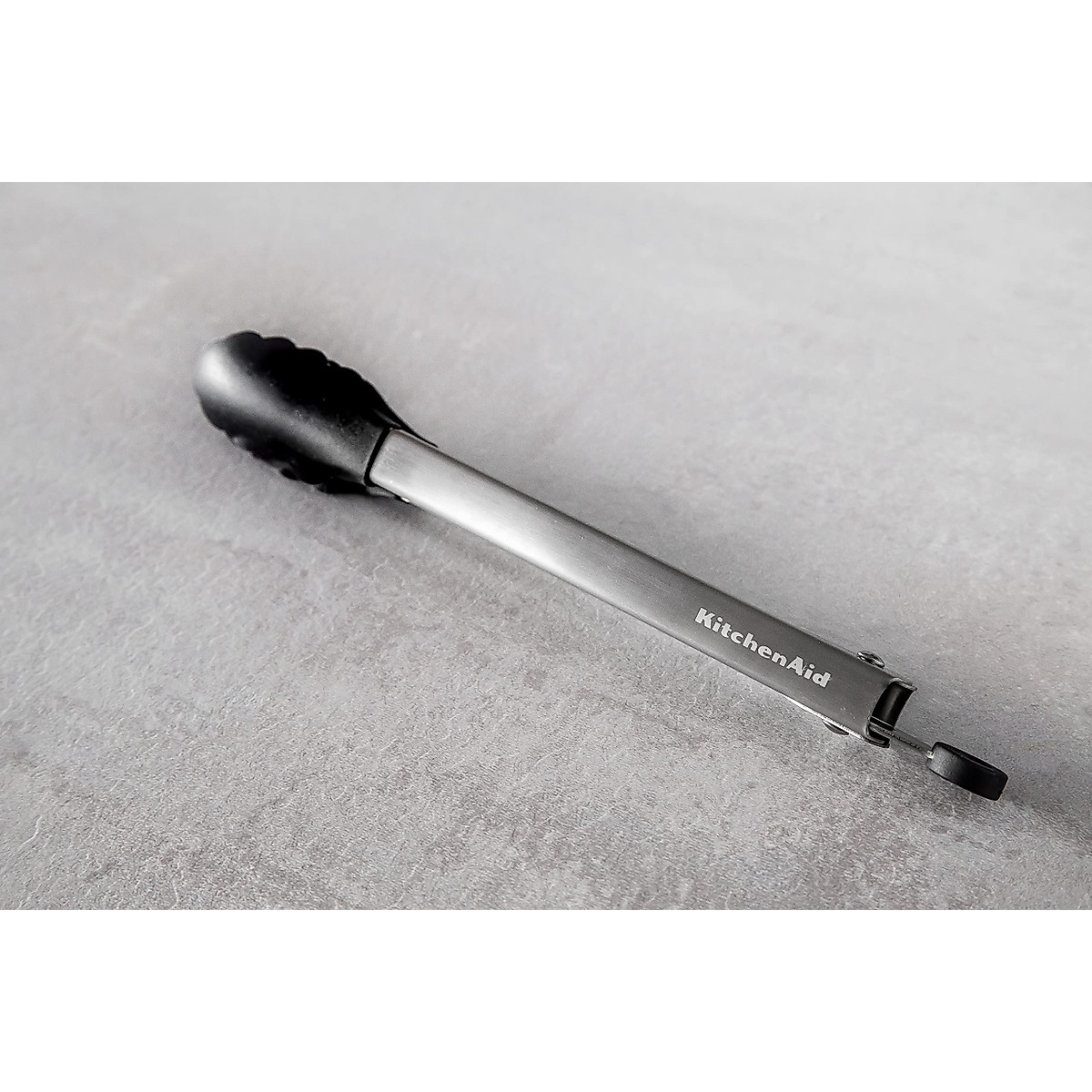 KitchenAid Silicone Tipped Kitchen Tongs, Black
