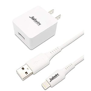 Apple Certified iPhone & iPad Charger - Ultra Durable 6ft Lightning to USB Cable and 12W USB Power Adapter Wall Plug for iPhone 14 13 12 11 Pro Max XS XR X 8 Plus 7 6S 6 5 iPad Mini Air iPod (White)