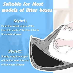 Geosar 200 Count Jumbo Cat Litter Box Liners 28x 24'' Liner Bags Compatible with Litter Box Thickened Cat Litter Bags Litter Box Liner Cat Waste Disposal Bags for Disposal of Cat Waste, 9-11 Gallons