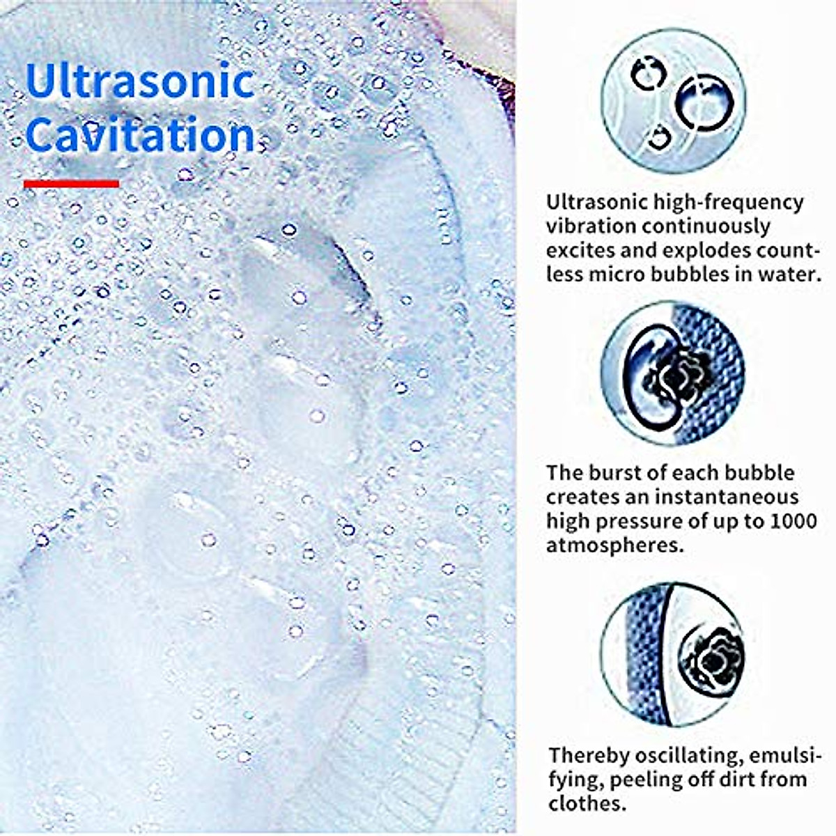 Portable Mini Washing Machine with Foldable Bucket Ultrasonic Vibration Turbine Rotating Folding Washer for Underwear/Underpants/Baby Clothes/Socks