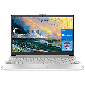 HP 15.6" Touchscreen Laptop for Student and Business - HD Touch Display, CPU i3-1215U >i5-1135G7 (6-core), 12GB RAM, 256GB PCIe SSD, Intel UHD Graphics, 11H Long Battery Life, Windows 11 Home