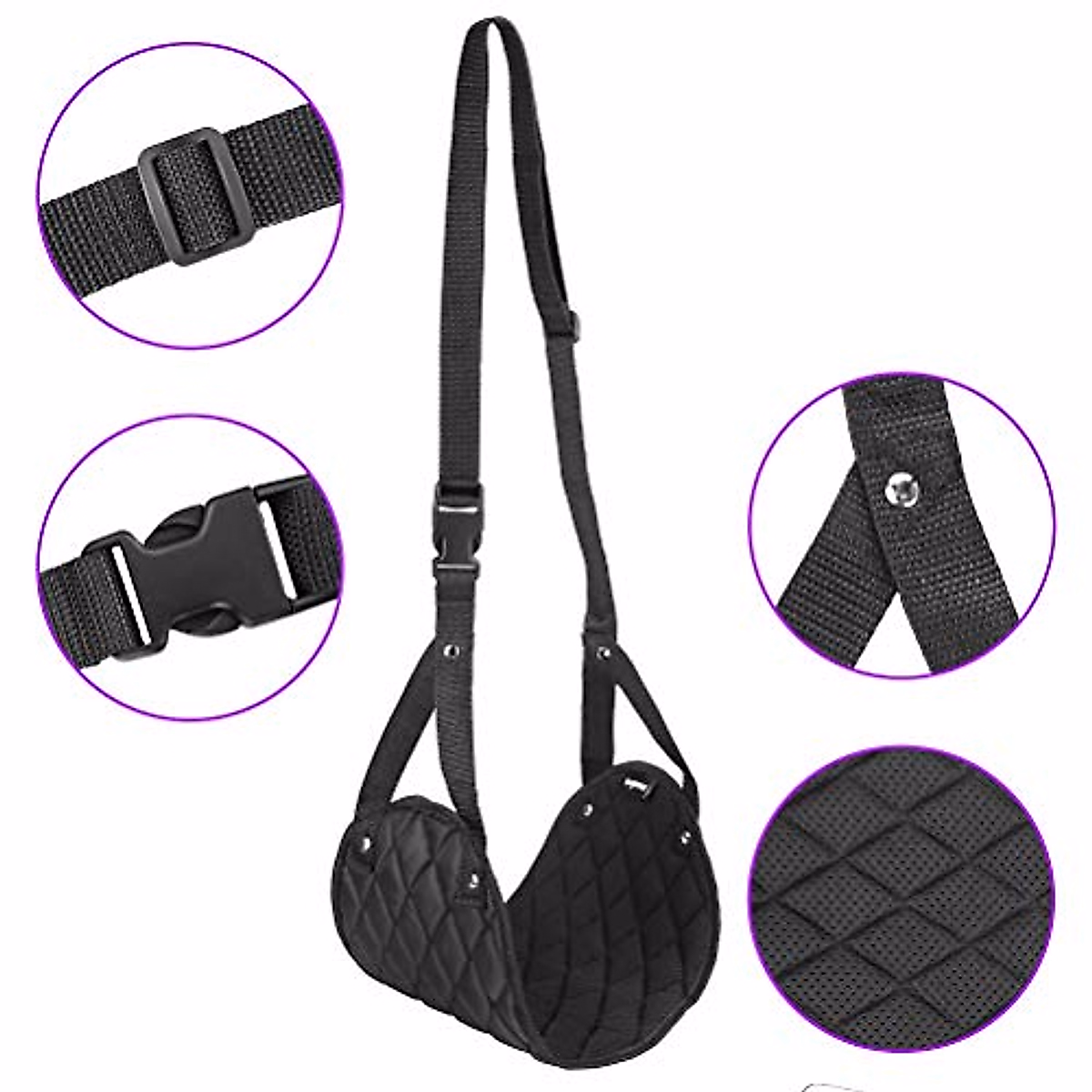 Airplane Footrest (Travel Comfortably) - Airplane Travel Accessories - Portable Travel Foot Hammock for Flight Bus Train Office Home - Reduce Swelling and Soreness by Angemay