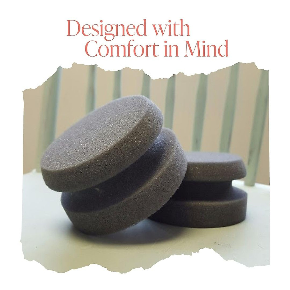 Chalk Style Painting Sponges - Set of 3-4” Round Reusable Handheld Sponge for Smooth Furniture Paint & Top Coat Application with No Brush Strokes - Washable Multi-Use Paint Applicator