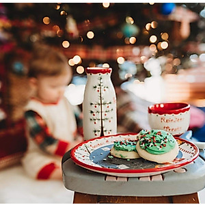 Child to Cherish Santa's Message Plate Set, Santa Cookie Plate, Santa Milk jar, and Reindeer Treat Bowl