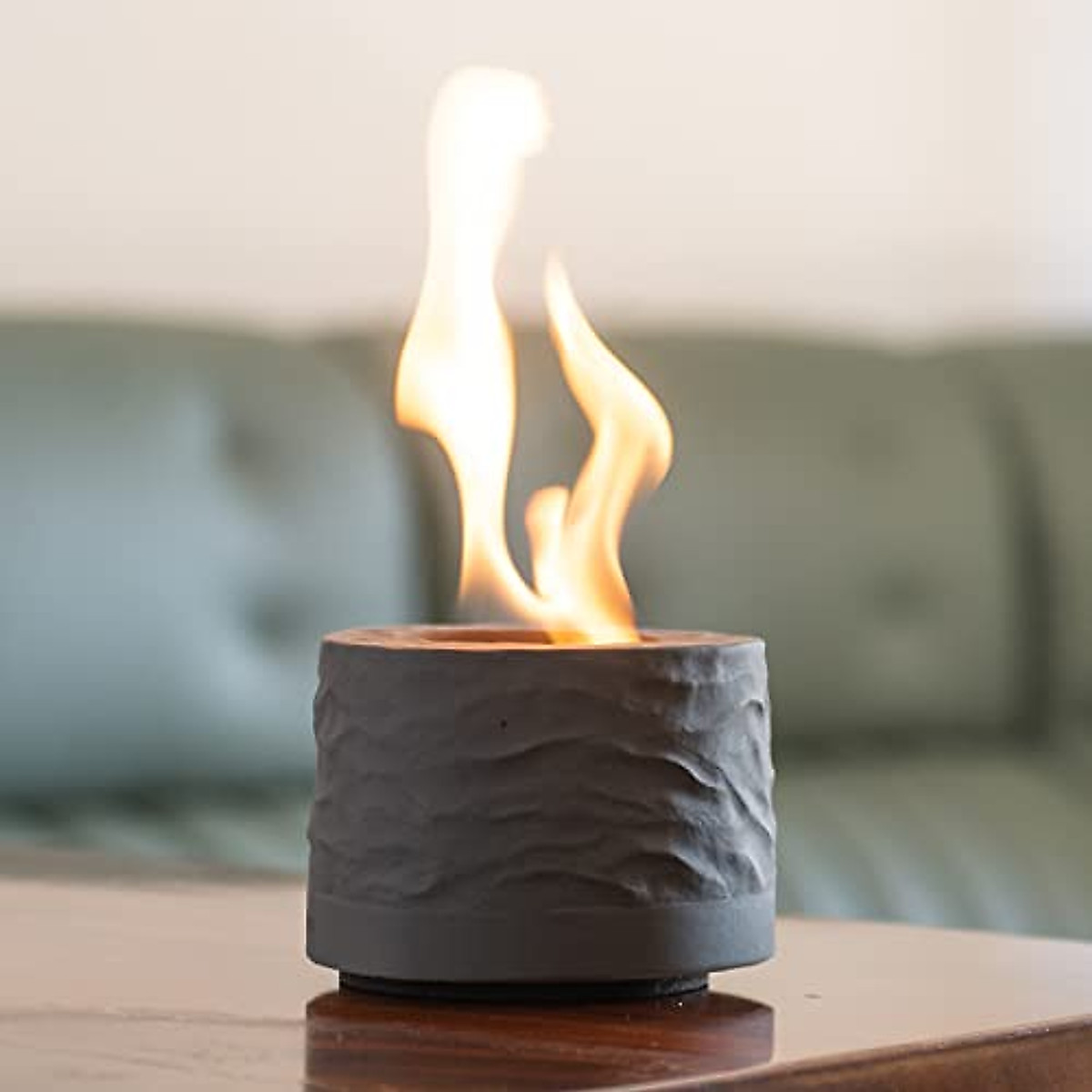 Concrete Tabletop Fire Pit,Portable Ethanol Fireplace,Mini Personal Fireplace,Table top Fireplace,Smores Maker,Rubbing Alcohol Fire Bowl Pot for Indoor and Outdoor use