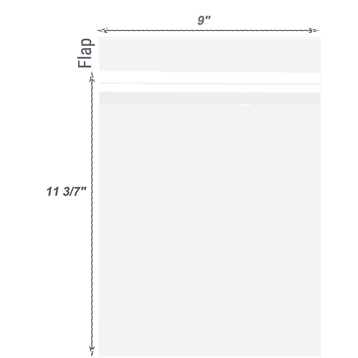 Golden State Art, 200 Pack Acid-Free Crystal Clear Sleeves Bags, Fits 8.5x11 Prints, Photos, Artwork, Self Seal (Bag Size: 9"x11 3/7")