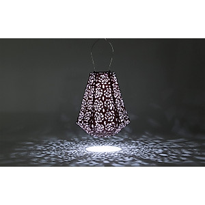 Allsop Soji Stella - Prism - 11" Outdoor Solar Lantern - Metallic Orchid