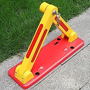 Triangular Foldable Parking Barrier,Removable Parking Space Lock,Manual Parking Blocker,Used for Lane Interception Parking,Safe Collision Avoidance