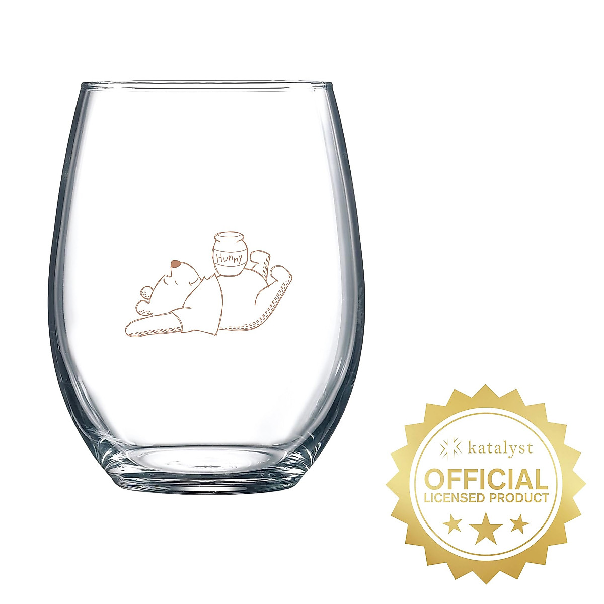 Disney Winnie The Pooh Happy Days Stemless Tumbler Glasses for Drinking 17 oz - 2 Pack