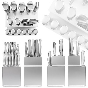 Kangdelun 15 PCS Knife Block Set, Ultra Sharp High Carbon Stainless Steel, Ergonomic Non-Slip Handle