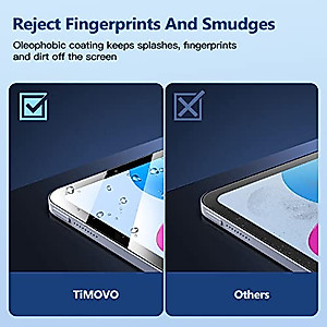 TiMOVO Privacy Screen Protector Compatible with iPad 10th Generation 2022, Anti-Spy Film Guard Tempered Glass Protective Film for iPad 10.9 Inch 2022, Anti-Fingerprint, Anti-Scratch, 1 Pack