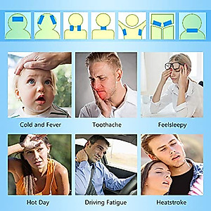 20 Sheets Cooling Patches for Fever Discomfort & Pain Relief, Cooling Relief Fever Reducer, Soothe Headache Pain, Pack of 20