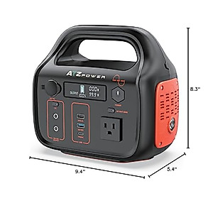 ATZ POWER Portable Power Station, Solar Generator 296Wh Power Bank with 110V Pure Sine Wave AC Outlet 80000mAh Lithium Battery Generators for Home Use, Camping, Travel, Emergency Backup