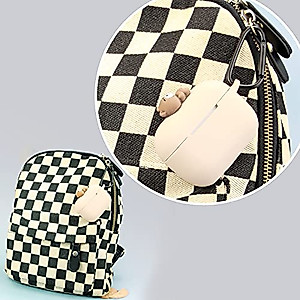 Wonhibo Cute Bear Airpod Pro Case for Women, Kawaii Silicone Animal Cover for Apple Airpod Pro 2019 with Keychain