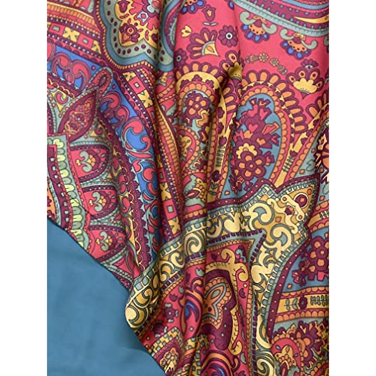 Get Bed Ready Boho Paisley Medallion Duvet Cover Set Traditional Antique Rug Vintage Damask Bohemian Pattern Bedding Elegant Boteh Tapestry Egyptian Cotton (Ruby Red, King)