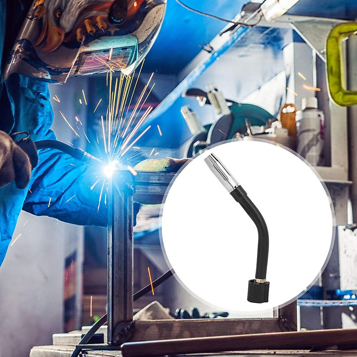 Durable Swan Neck Welding Nozzle Welding Nozzle Welding Welder Nozzle 15AK Streamlined for Binzel MIG Welding Torch