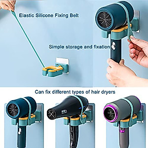 Rotatable Universal Hands Free Hair Dryer Holder Wall Mounted,Blow Dryer Holder Wall Mounted,Hair Dryer Stand Holder Hands Free for Women, Save Space & Easy to Install on Bathroom Bedroom
