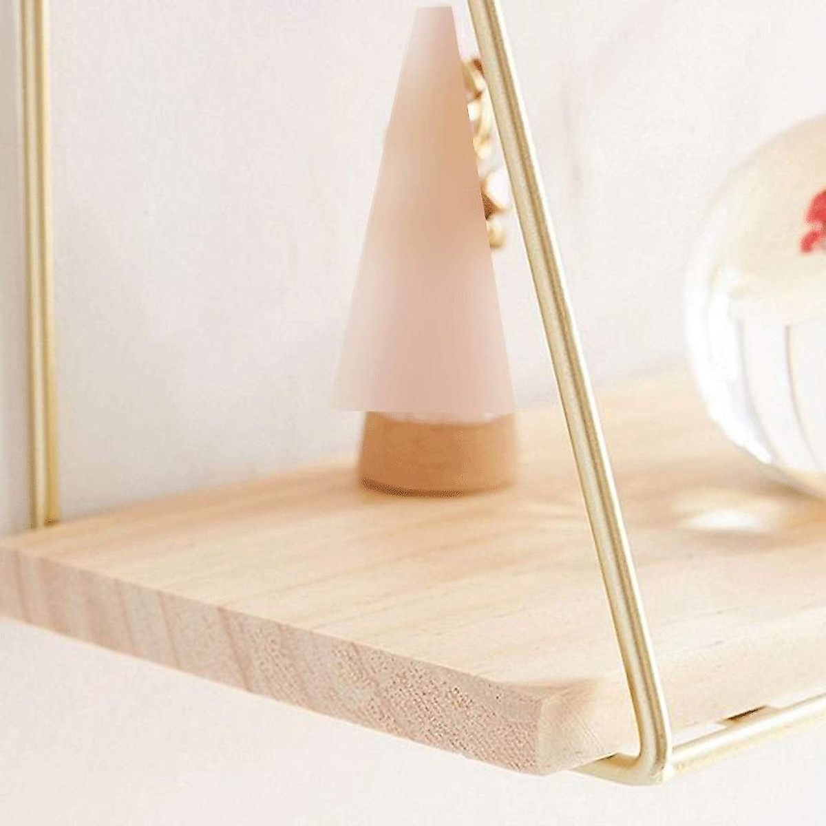 LLRYN Floating Shelves, Wall-Mounted Floating Shelves, Wooden Floating Shelves, Suitable for Living Room Bedroom Bathroom Kitchen School Office