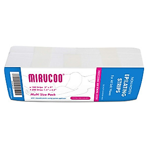 Mirucoo Salon Quality Non-woven Wax Strips for Body and Facial Hair Removal Multi Size Pack (300)