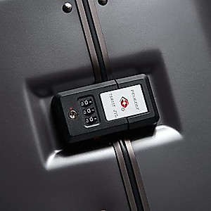 PEUGEOT Voyages Hardside Luggage with Spinner Wheels, Anthracite, 26 Inch Trunk