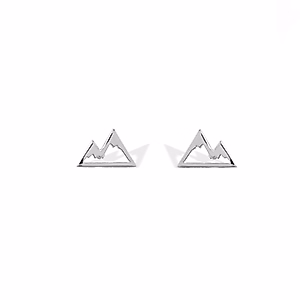 Boma Jewelry Sterling Silver Snow-Cappped Mountain Stud Earrings
