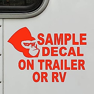 WHOA REARING HORSE TRAILER - PICK COLOR - Back Door Caution Sign Vinyl Decal Sticker A