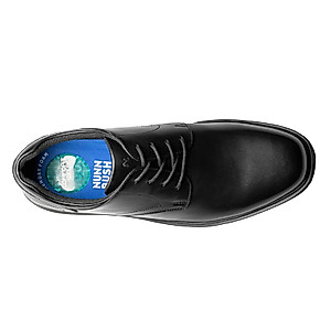 Nunn Bush Men's PRO Plain Toe Oxford with KORE Slip Resistant Comfort Technology, Black, 12 Wide