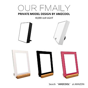 AMZCOOL 10,000 Lux Happy Energy Light Therapy Simulated Natural Sunlight Full Spectrum LED Lamp Light Box Portable Thin Border High Design Quality Aluminum Alloy Material
