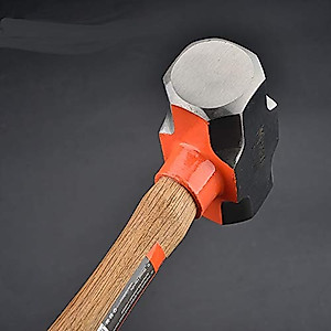 Edward Tools Pro 3 Pound Sledge Hammer - Heavy Duty Harden Steel Mini Sledge Hammer for Drilling, Chisels, Nail, Rebar, Kindling Crack Hammer - Solid Anti Reverberation Oak Handle