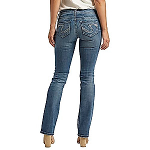 Silver Jeans Co. Women's Tuesday Low Rise Slim Bootcut Jeans, Medium Indigo Wash, 30W X 31L