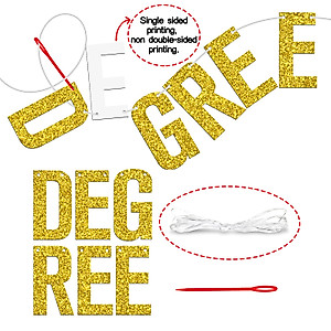 Officially One Degree Hotter Banner, Congrats Grad/Big Degree Energy, 2024 High School/College/Senior Graduation Party Decorations Supplies