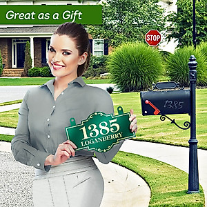 Hanging Address Sign, House Address Plaque, Indoor/Outdoor Use, 8x13 Inch, 22 Colors, Reflective Option, USA Made by My Sign Center (Florence)