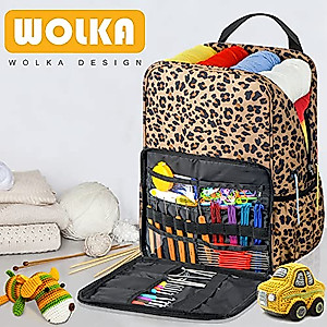 Wolka Knitting Bag, Yarn Storage - Mother's Day Gift -, Yarn Bag, Yarn Storage Organizer, Crochet Storage Knitting & Crochet Supplies 7gal Large Volume